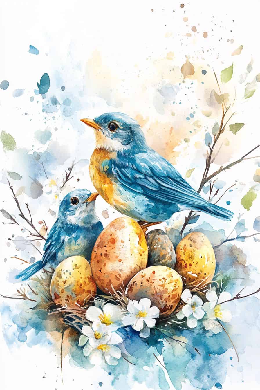 80+ Easter Watercolor Painting Ideas For Cards and More - The Sketch ...