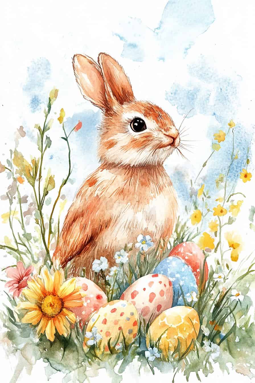 80+ Easter Watercolor Painting Ideas For Cards and More - The Sketch ...