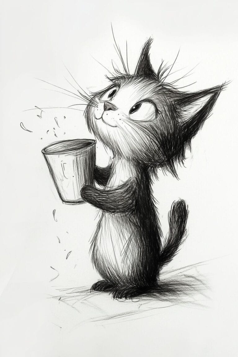 80+ Cute and Creative Cat Doodle Ideas to Unleash Your Inner Artist ...