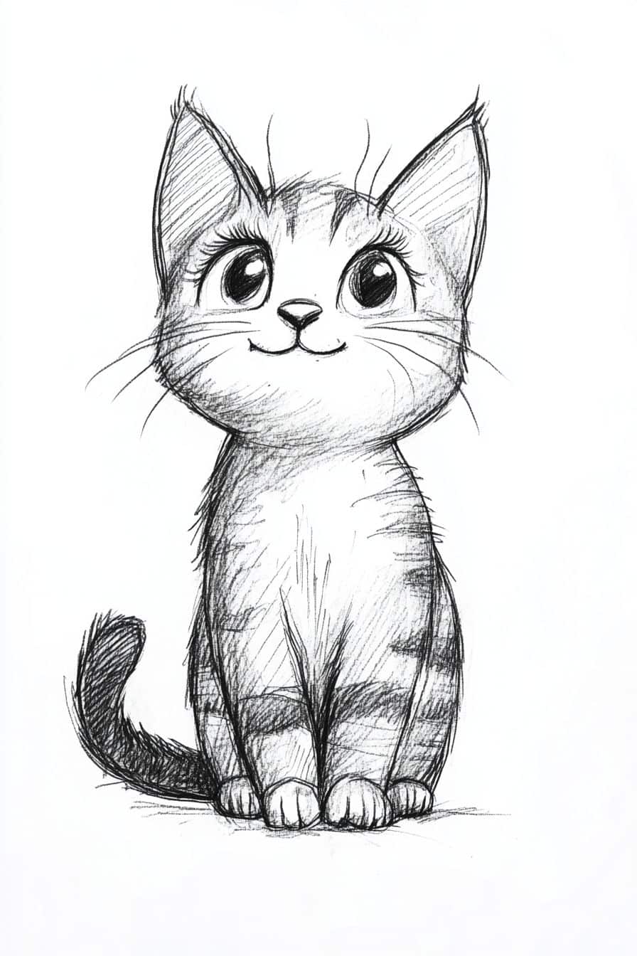 80+ Cute and Creative Cat Doodle Ideas to Unleash Your Inner Artist ...