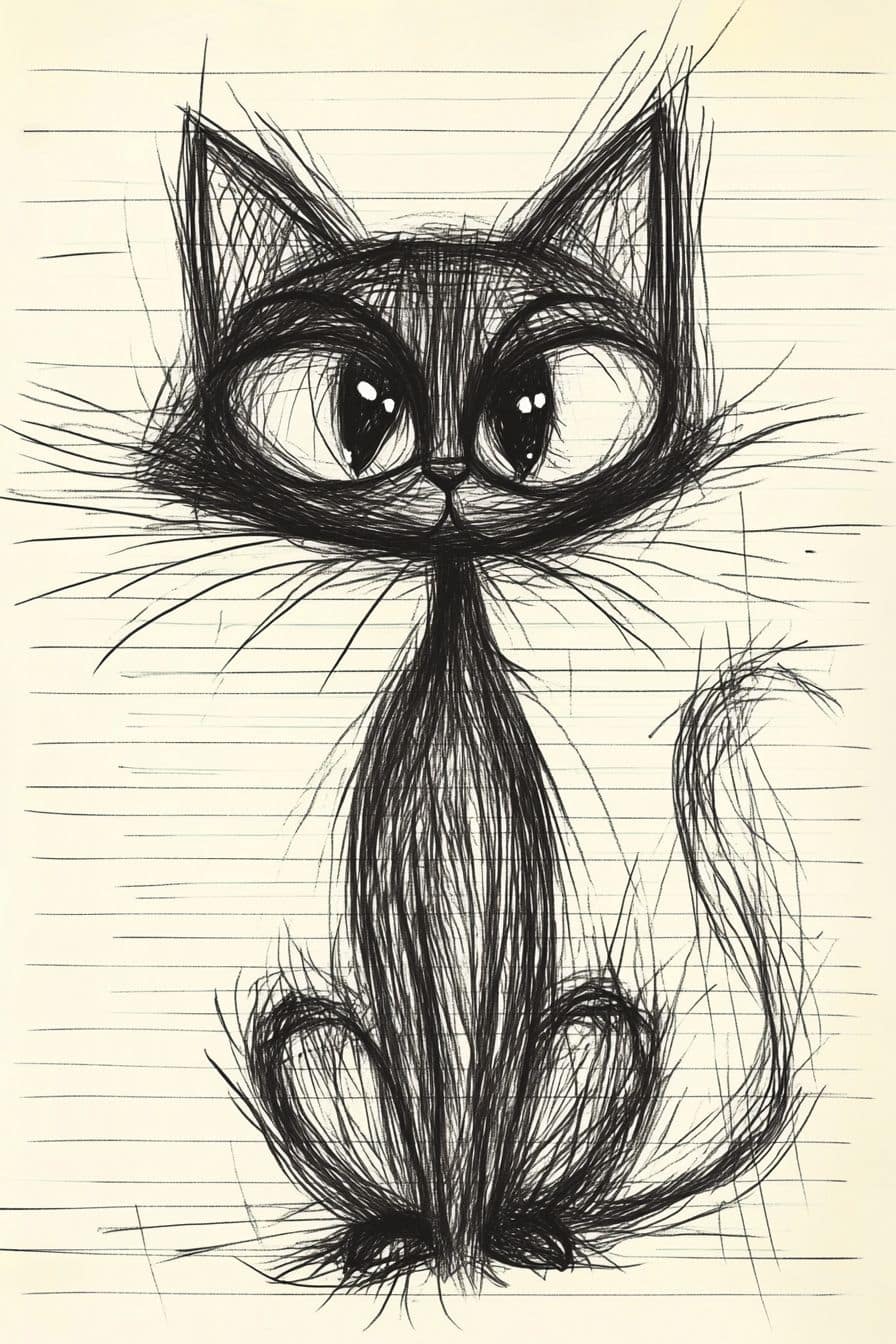 80+ Cute and Creative Cat Doodle Ideas to Unleash Your Inner Artist ...