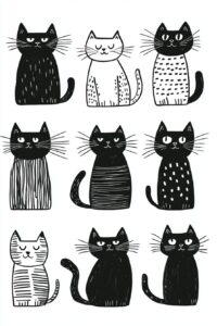 80+ Cute and Creative Cat Doodle Ideas to Unleash Your Inner Artist ...