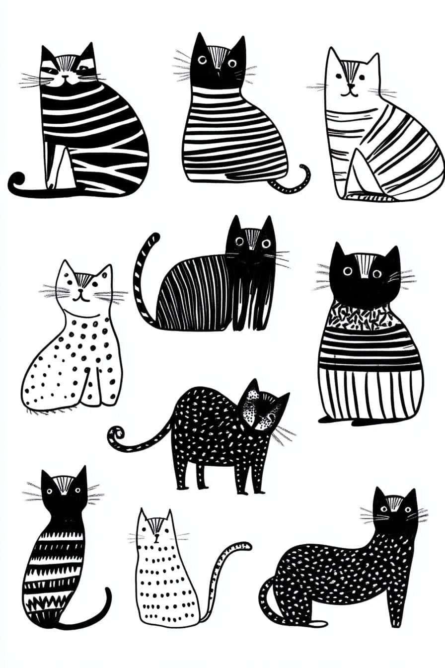 80+ Cute and Creative Cat Doodle Ideas to Unleash Your Inner Artist ...