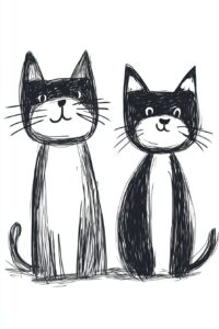 80+ Cute and Creative Cat Doodle Ideas to Unleash Your Inner Artist ...
