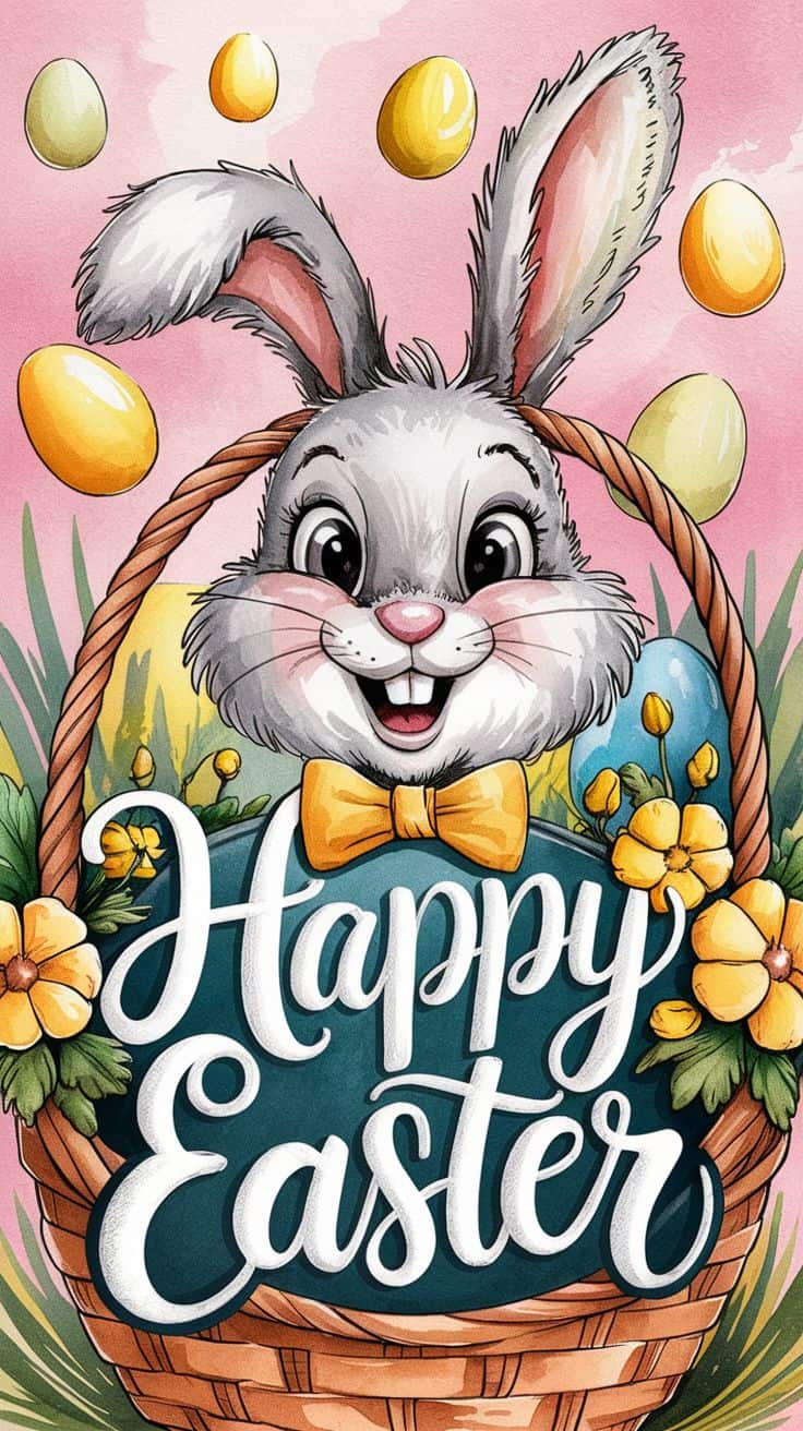 30 Happy Easter Posters To Share With Loved Ones - The Sketch & Doodle Club