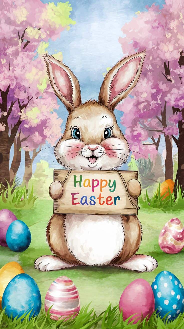 30 Happy Easter Posters To Share With Loved Ones - The Sketch & Doodle Club