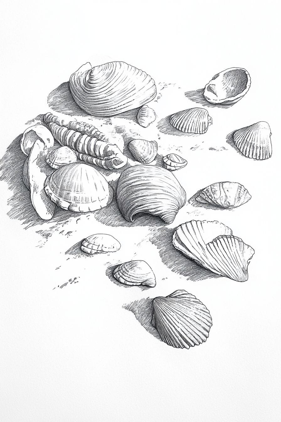 50 Beach Drawing Ideas to Capture the Ocean Vibes - The Sketch & Doodle ...