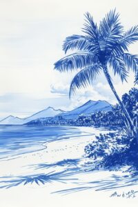 50 Beach Drawing Ideas to Capture the Ocean Vibes - The Sketch & Doodle ...