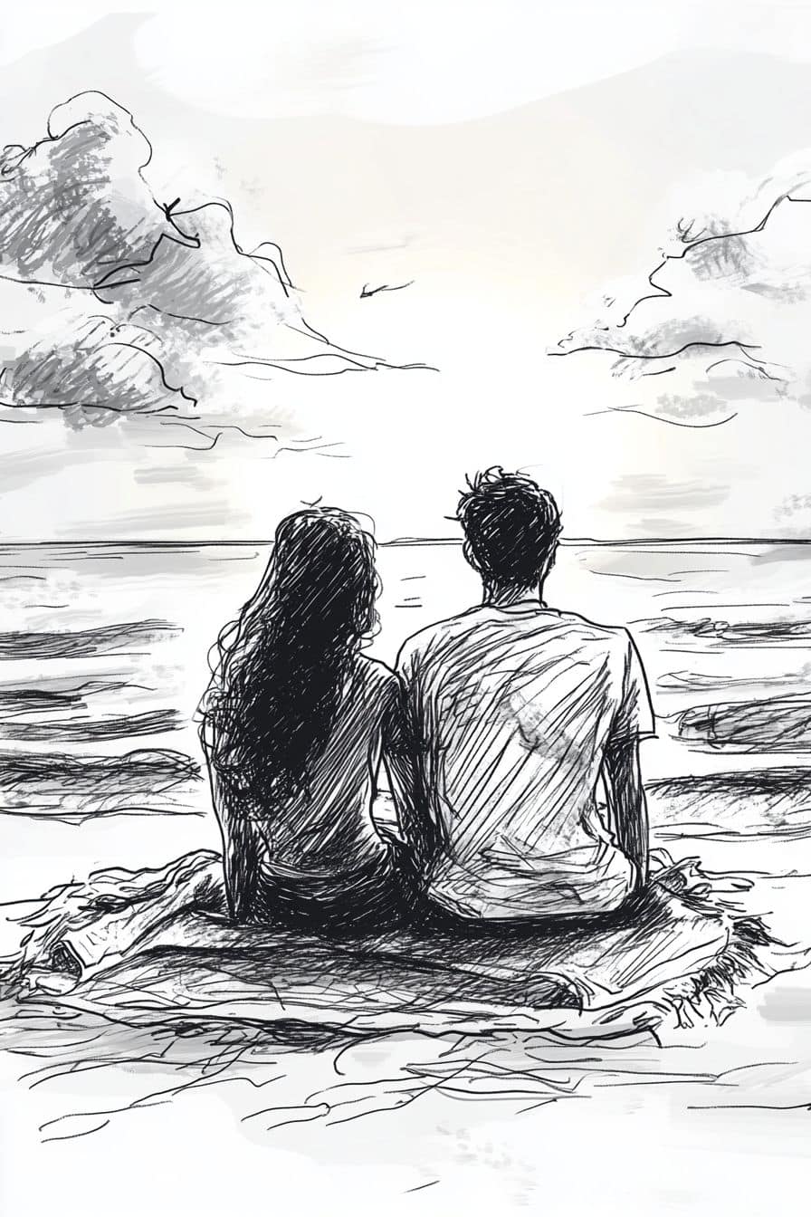50 Beach Drawing Ideas to Capture the Ocean Vibes - The Sketch & Doodle ...