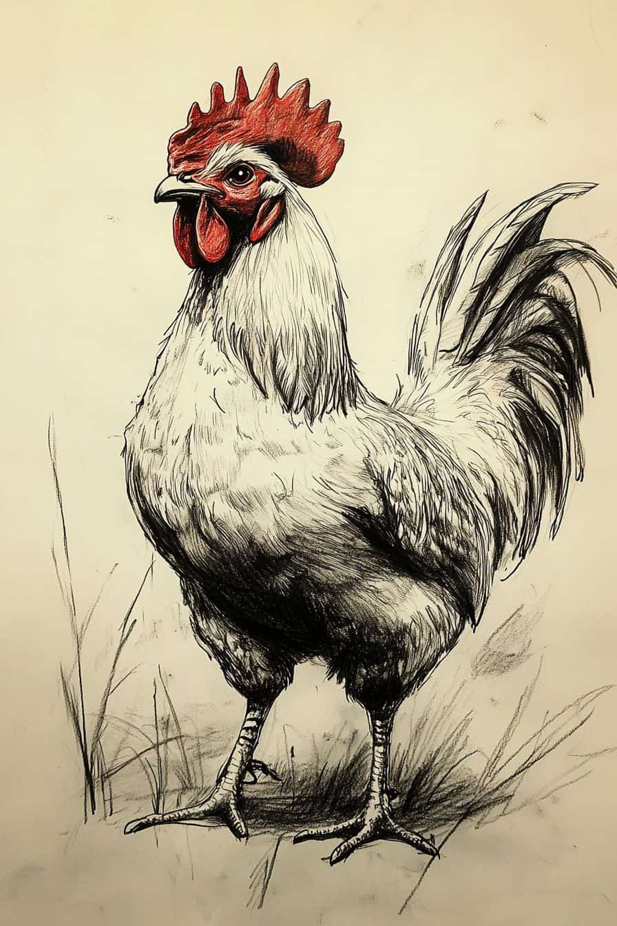 50 Chicken Drawing Ideas to Bring Feathered Fun to Your Sketchbook ...