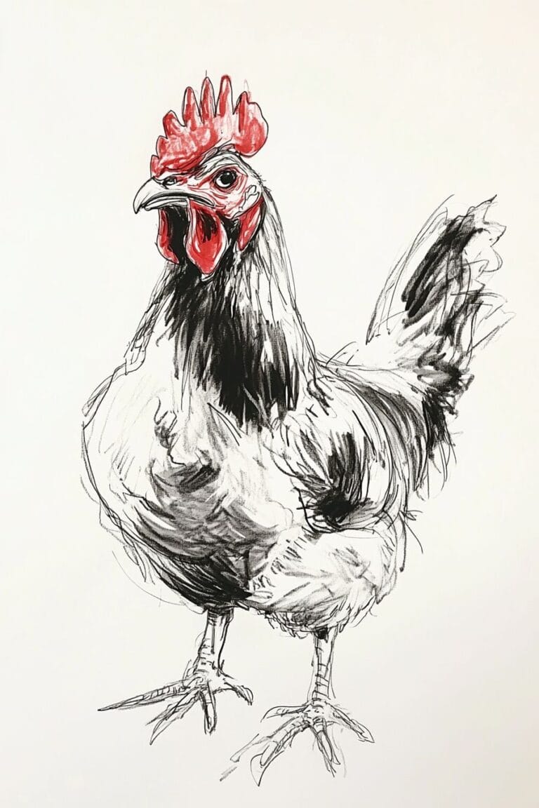 50 Chicken Drawing Ideas to Bring Feathered Fun to Your Sketchbook ...