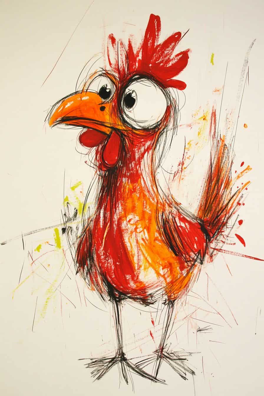 50 Chicken Drawing Ideas to Bring Feathered Fun to Your Sketchbook ...
