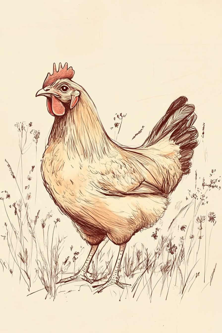 50 Chicken Drawing Ideas to Bring Feathered Fun to Your Sketchbook ...