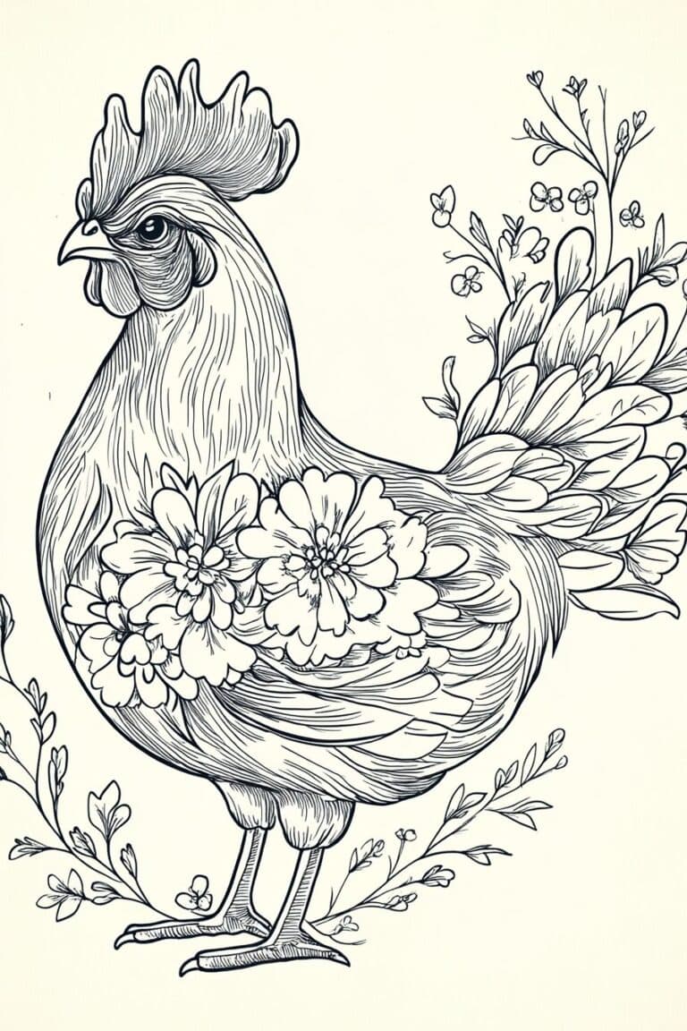 50 Chicken Drawing Ideas to Bring Feathered Fun to Your Sketchbook ...