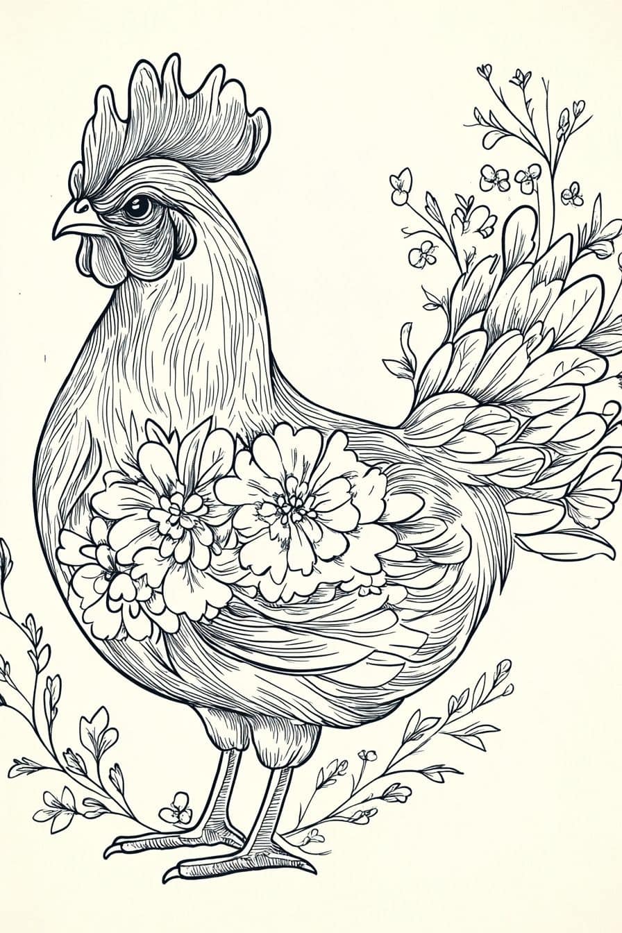 50 Chicken Drawing Ideas to Bring Feathered Fun to Your Sketchbook ...