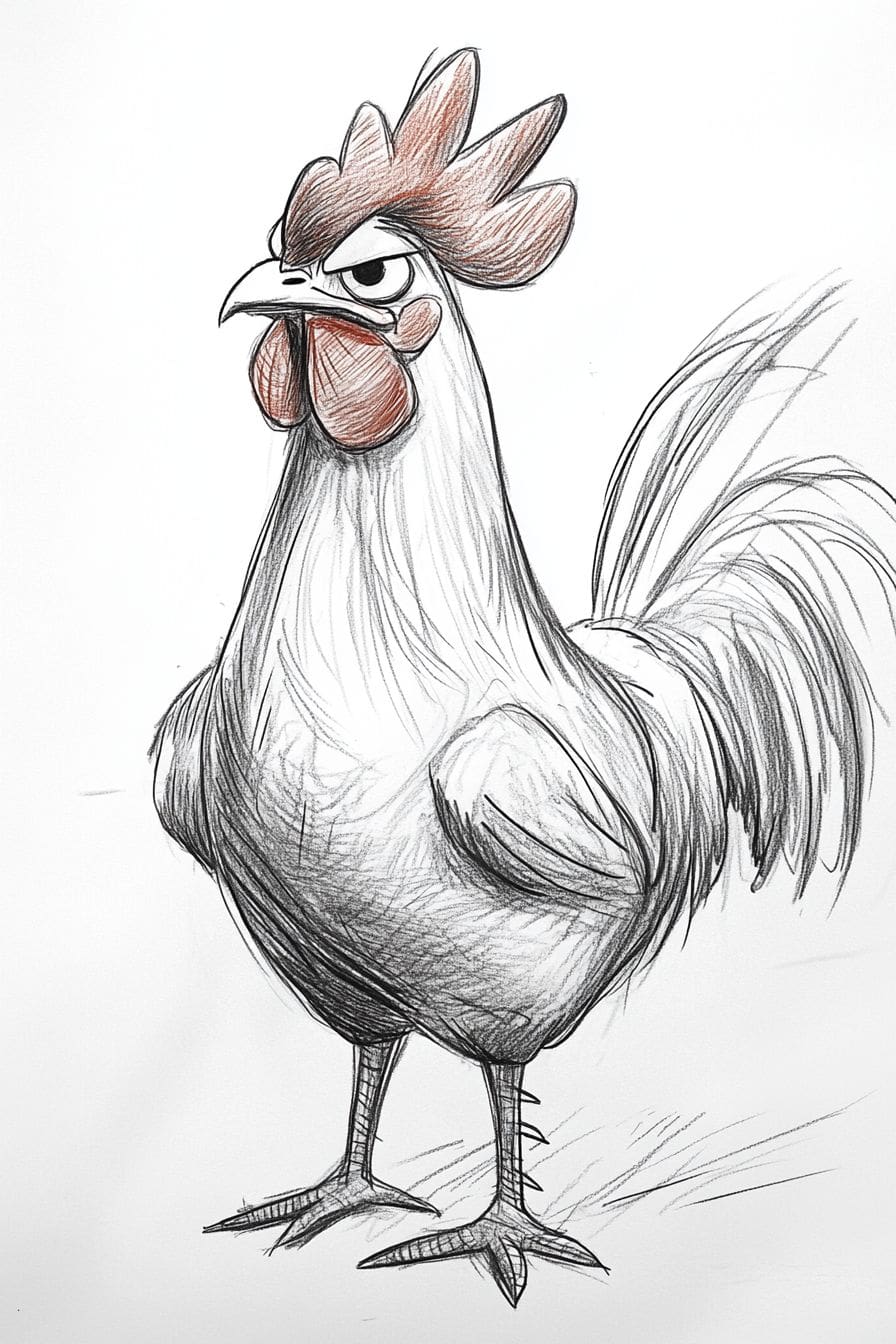 50 Chicken Drawing Ideas to Bring Feathered Fun to Your Sketchbook ...