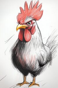 50 Chicken Drawing Ideas to Bring Feathered Fun to Your Sketchbook ...