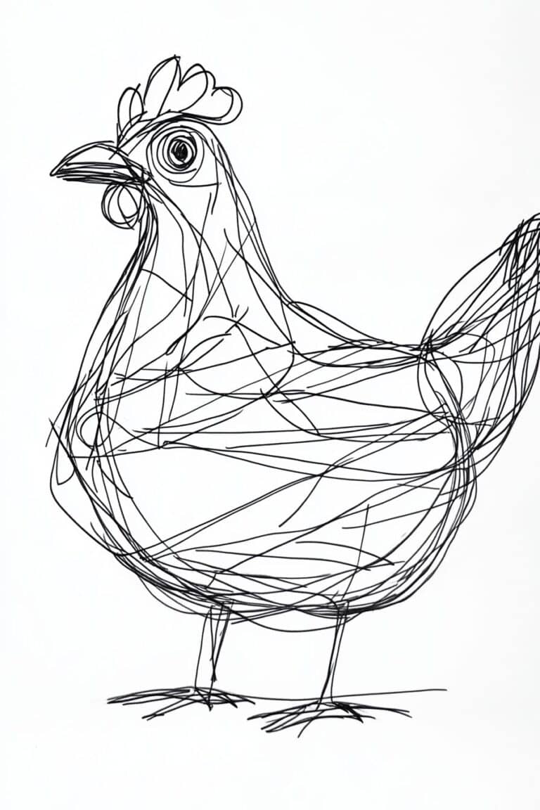 50 Chicken Drawing Ideas to Bring Feathered Fun to Your Sketchbook ...