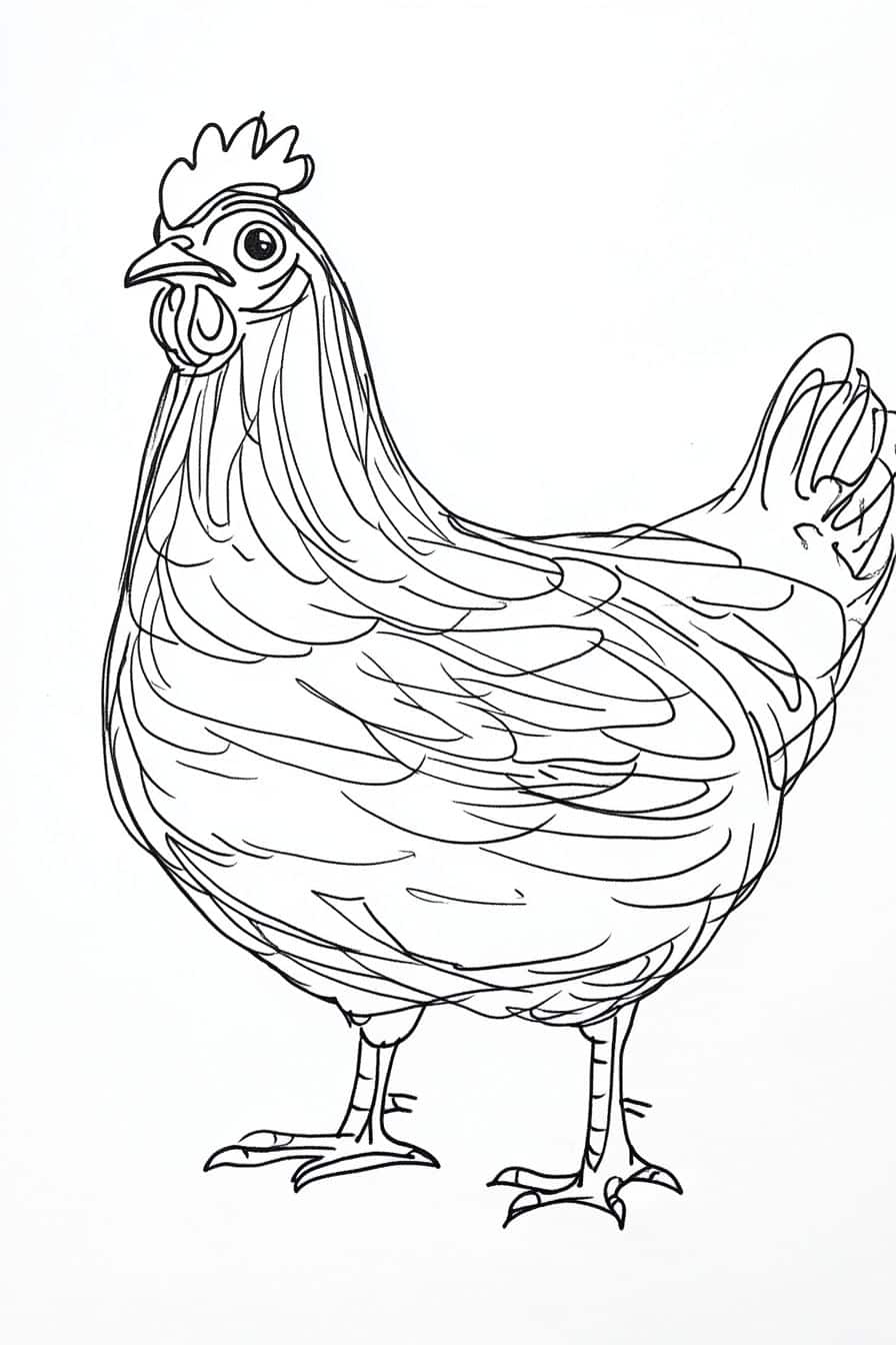 50 Chicken Drawing Ideas to Bring Feathered Fun to Your Sketchbook ...