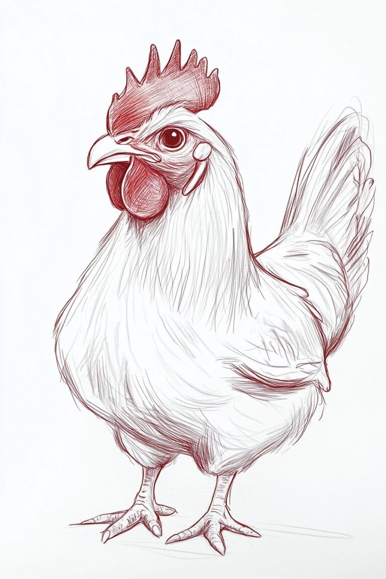 50 Chicken Drawing Ideas to Bring Feathered Fun to Your Sketchbook ...