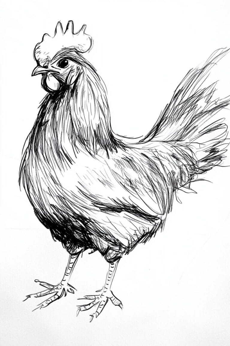 50 Chicken Drawing Ideas to Bring Feathered Fun to Your Sketchbook ...