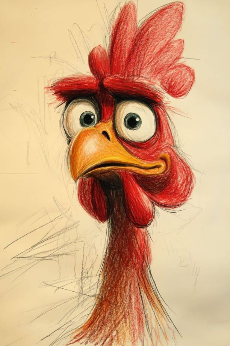 50 Chicken Drawing Ideas to Bring Feathered Fun to Your Sketchbook ...