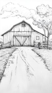 47 Farm Drawing Ideas to Capture Rural Beauty - The Sketch & Doodle Club