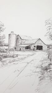 47 Farm Drawing Ideas to Capture Rural Beauty - The Sketch & Doodle Club