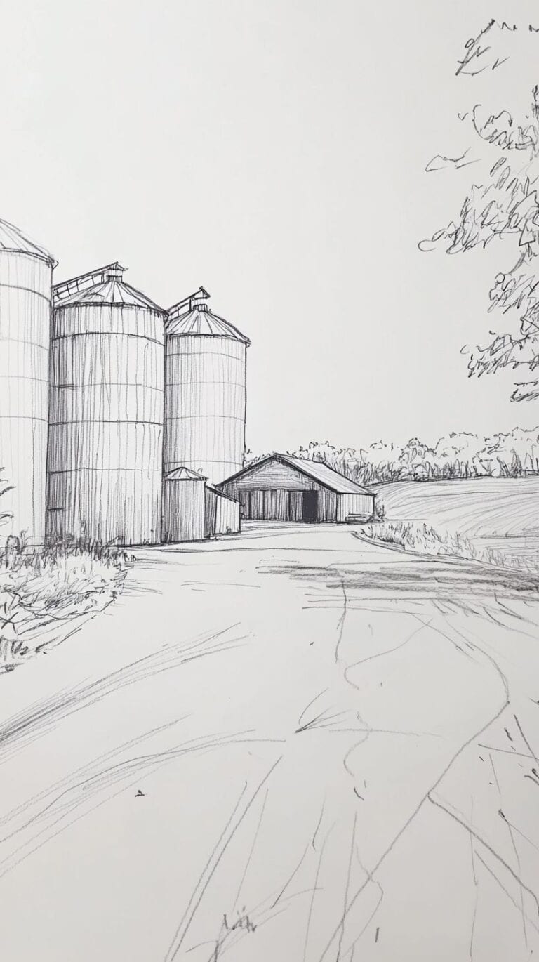 47 Farm Drawing Ideas to Capture Rural Beauty - The Sketch & Doodle Club