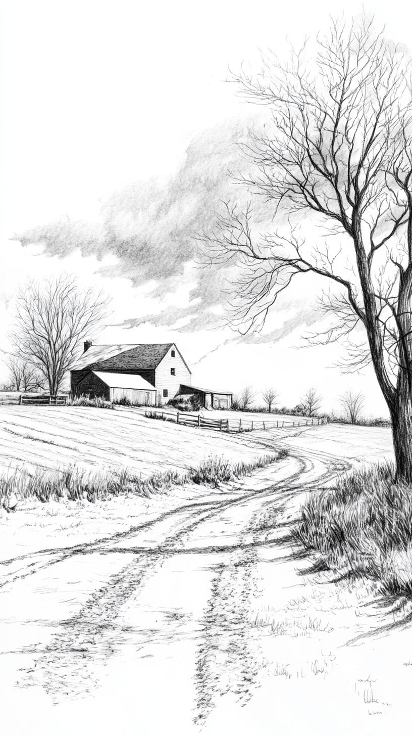 47 Farm Drawing Ideas to Capture Rural Beauty - The Sketch & Doodle Club