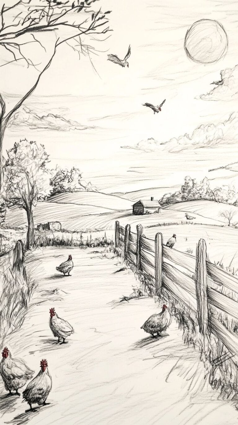 47 Farm Drawing Ideas to Capture Rural Beauty - The Sketch & Doodle Club