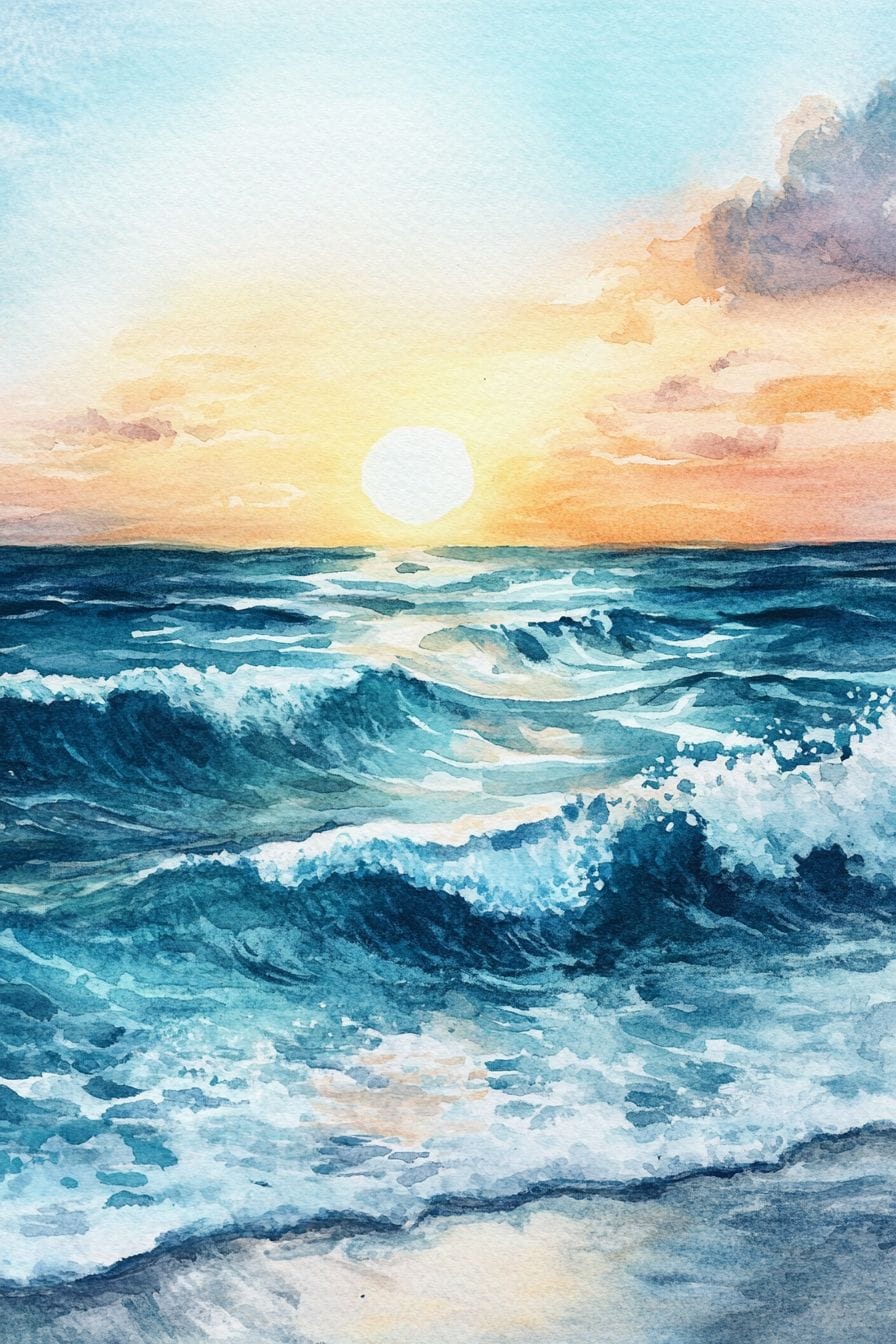 70 Ocean Watercolor Paintings to Bring the Sea to Life - The Sketch ...