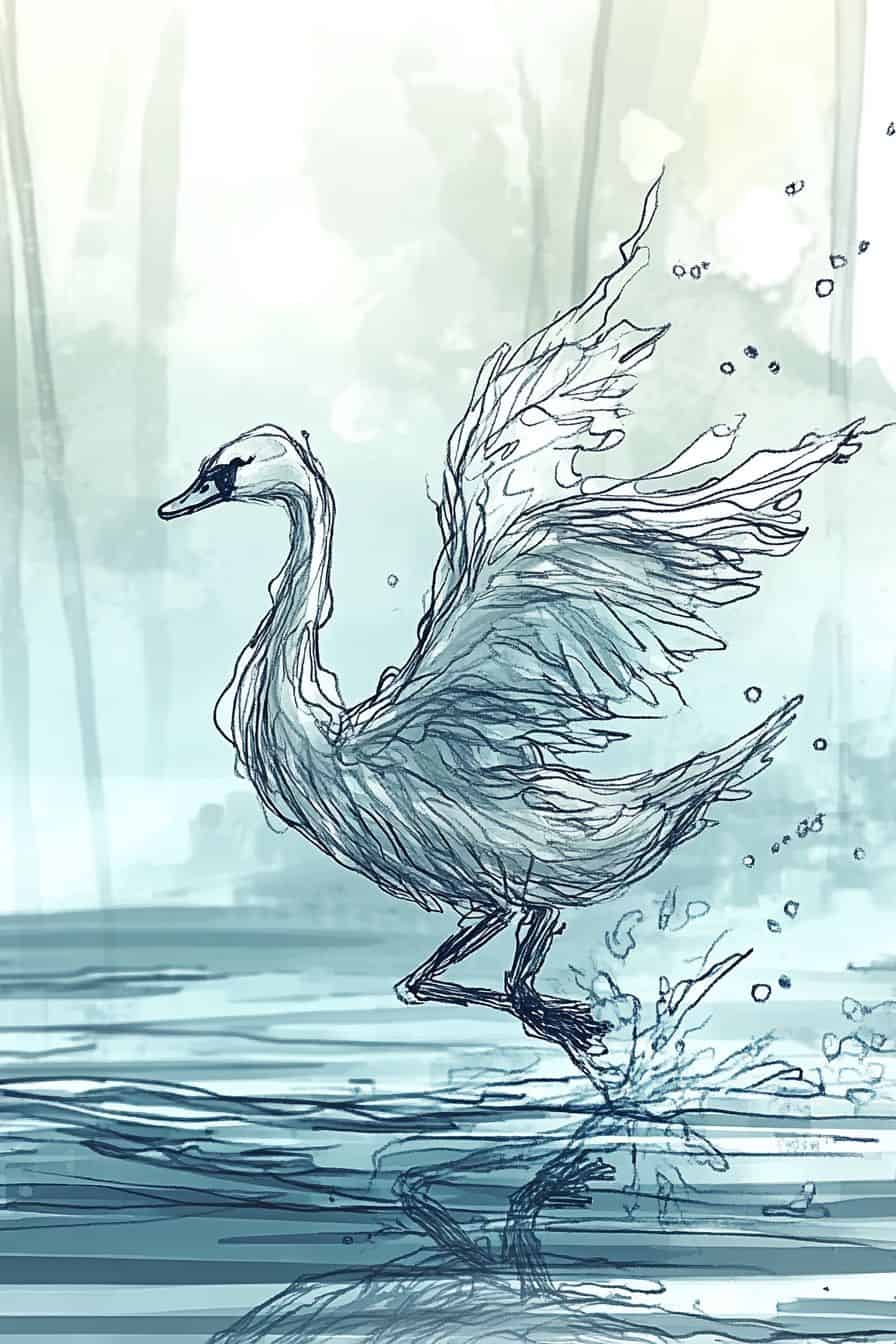 40 Swan Drawing Ideas to Capture Grace and Elegance - The Sketch ...