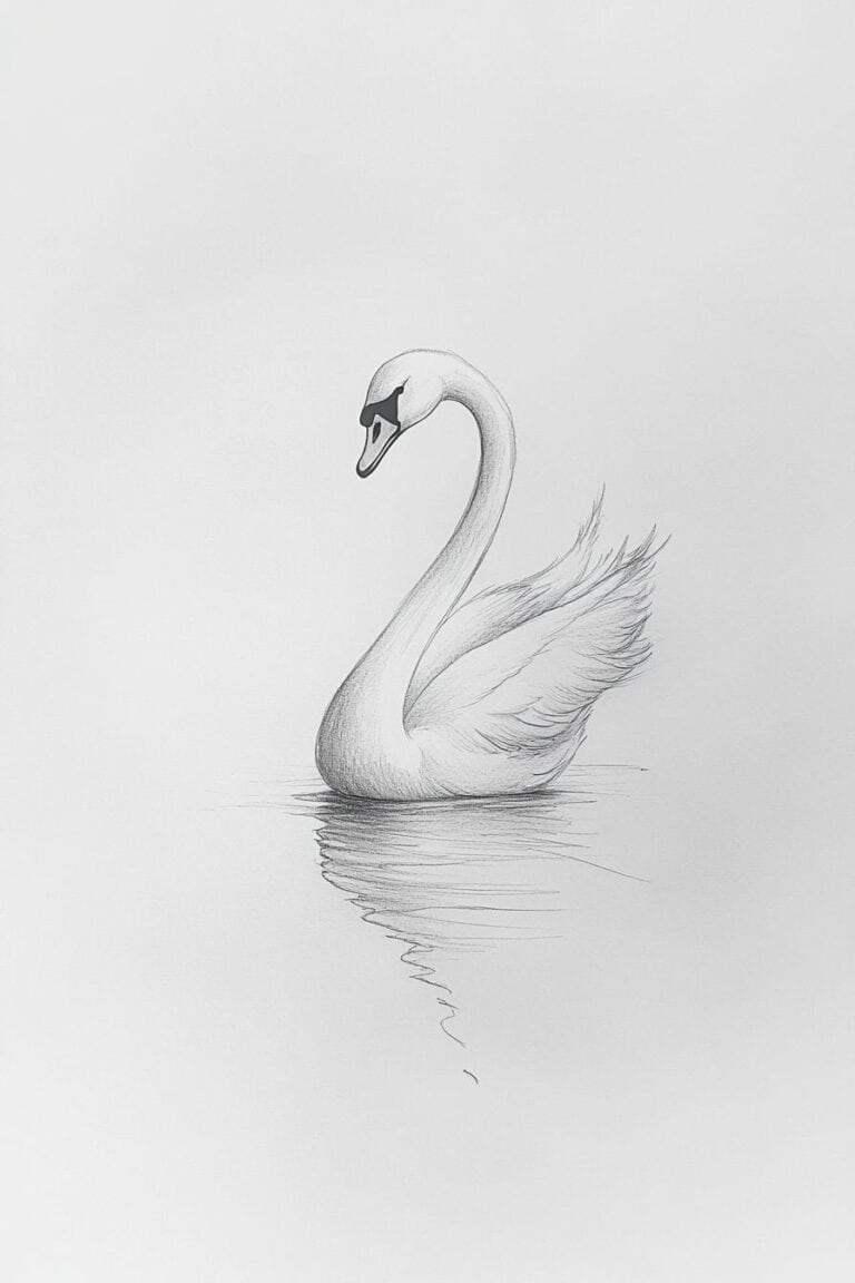 40 Swan Drawing Ideas to Capture Grace and Elegance - The Sketch ...