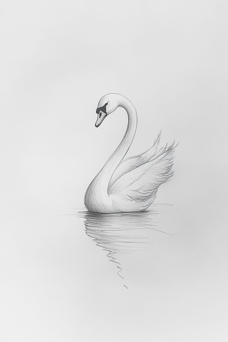 40 Swan Drawing Ideas to Capture Grace and Elegance - The Sketch ...