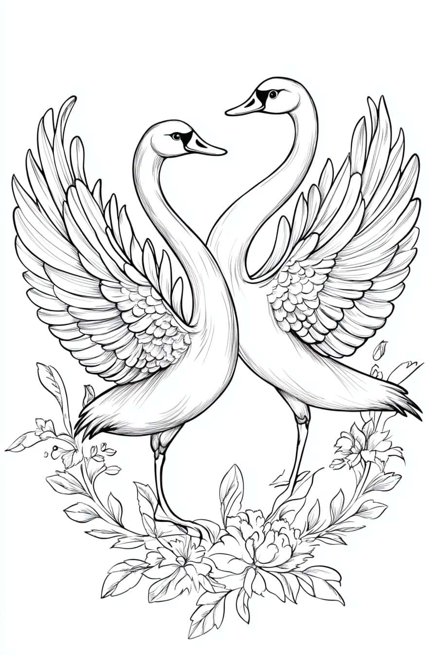 40 Swan Drawing Ideas to Capture Grace and Elegance - The Sketch ...