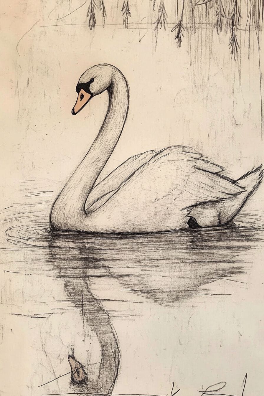 40 Swan Drawing Ideas to Capture Grace and Elegance - The Sketch ...