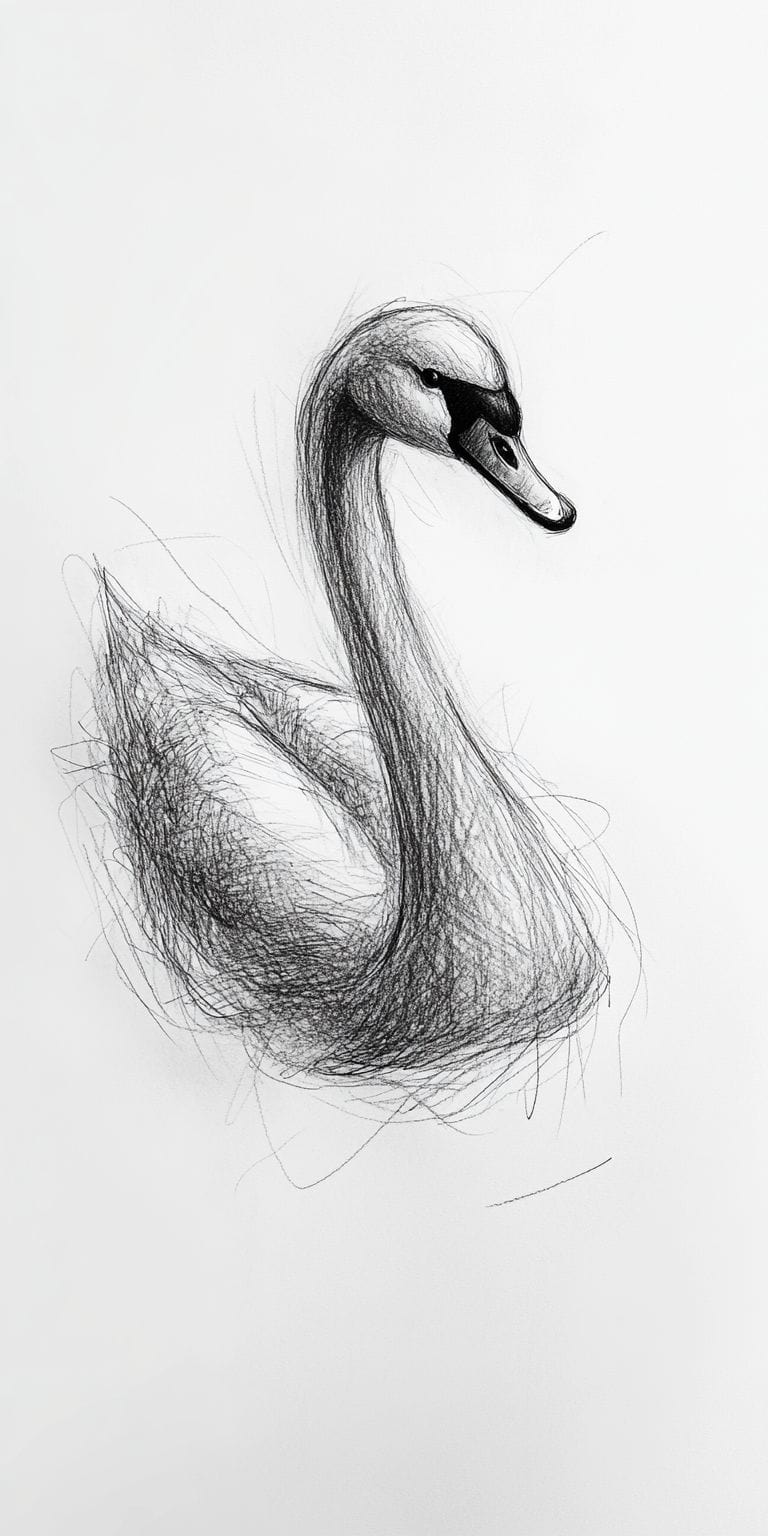 40 Swan Drawing Ideas to Capture Grace and Elegance - The Sketch ...