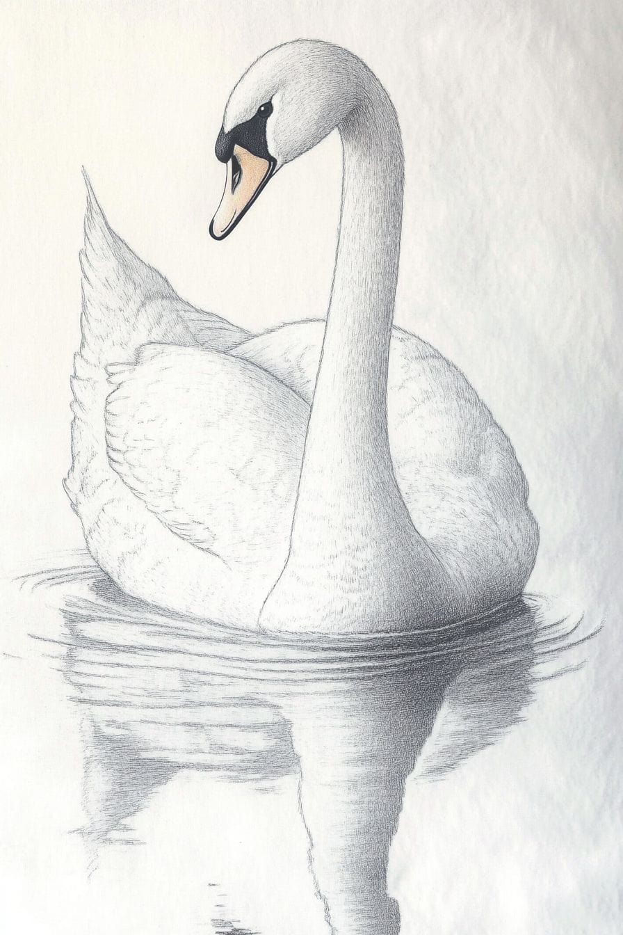 40 Swan Drawing Ideas to Capture Grace and Elegance - The Sketch ...