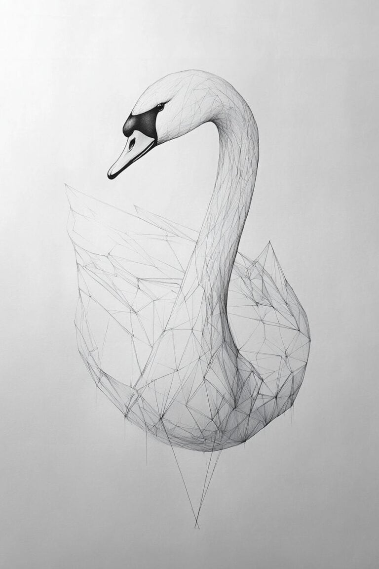 40 Swan Drawing Ideas to Capture Grace and Elegance - The Sketch ...