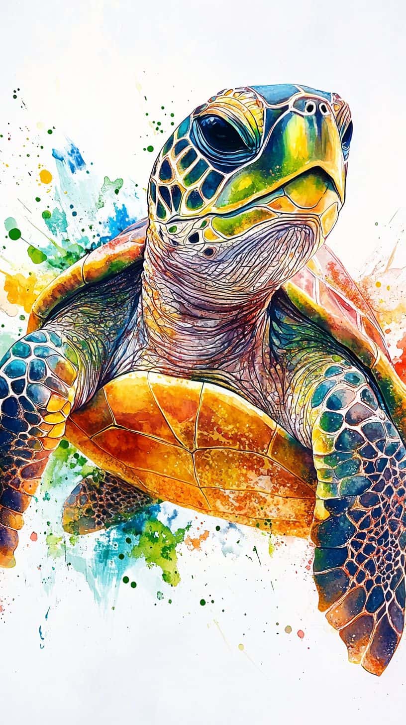 Turtle Time: 80 Turtle Wallpapers For Your Phone - The Sketch & Doodle Club