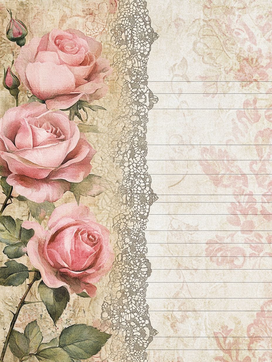 75 Charming Vintage Floral Digital Papers {Free} - The Sketch & Doodle Club