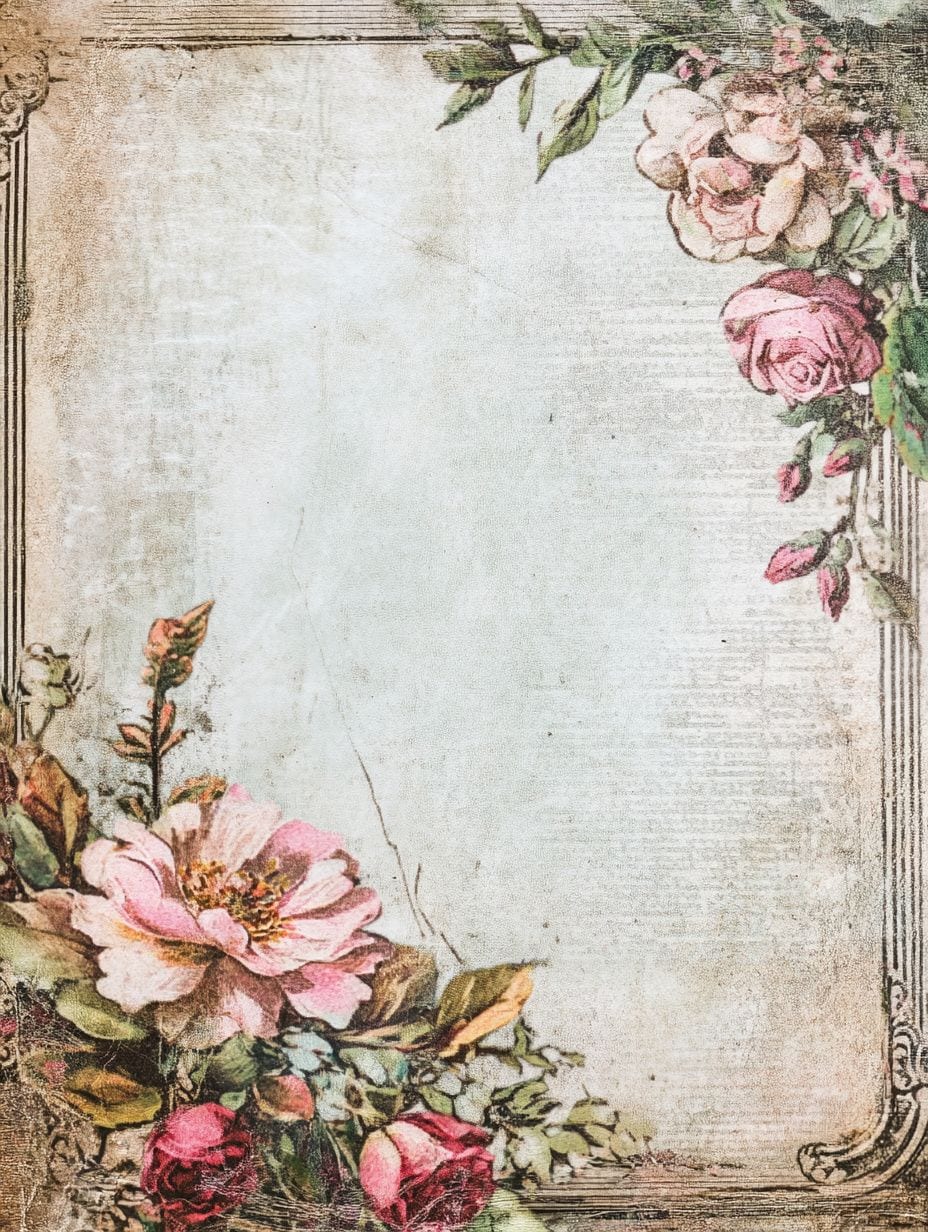 75 Charming Vintage Floral Digital Papers {Free} - The Sketch & Doodle Club