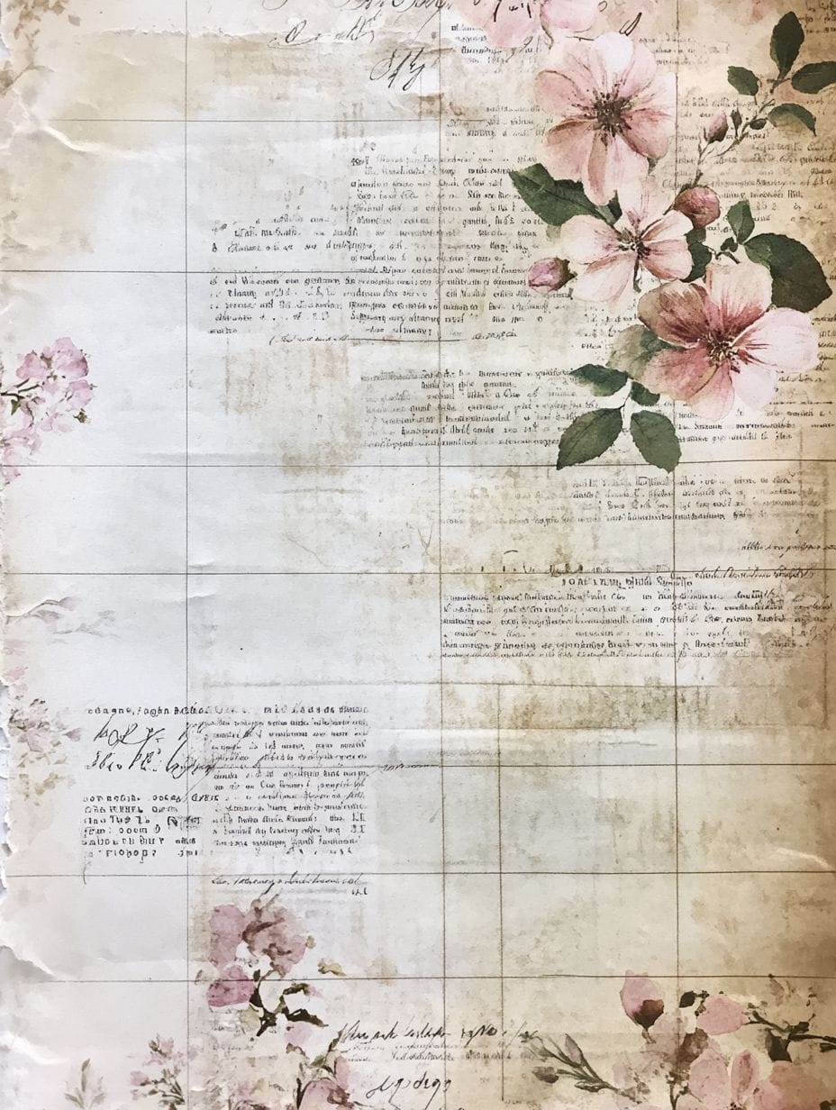 75 Charming Vintage Floral Digital Papers {Free} - The Sketch & Doodle Club