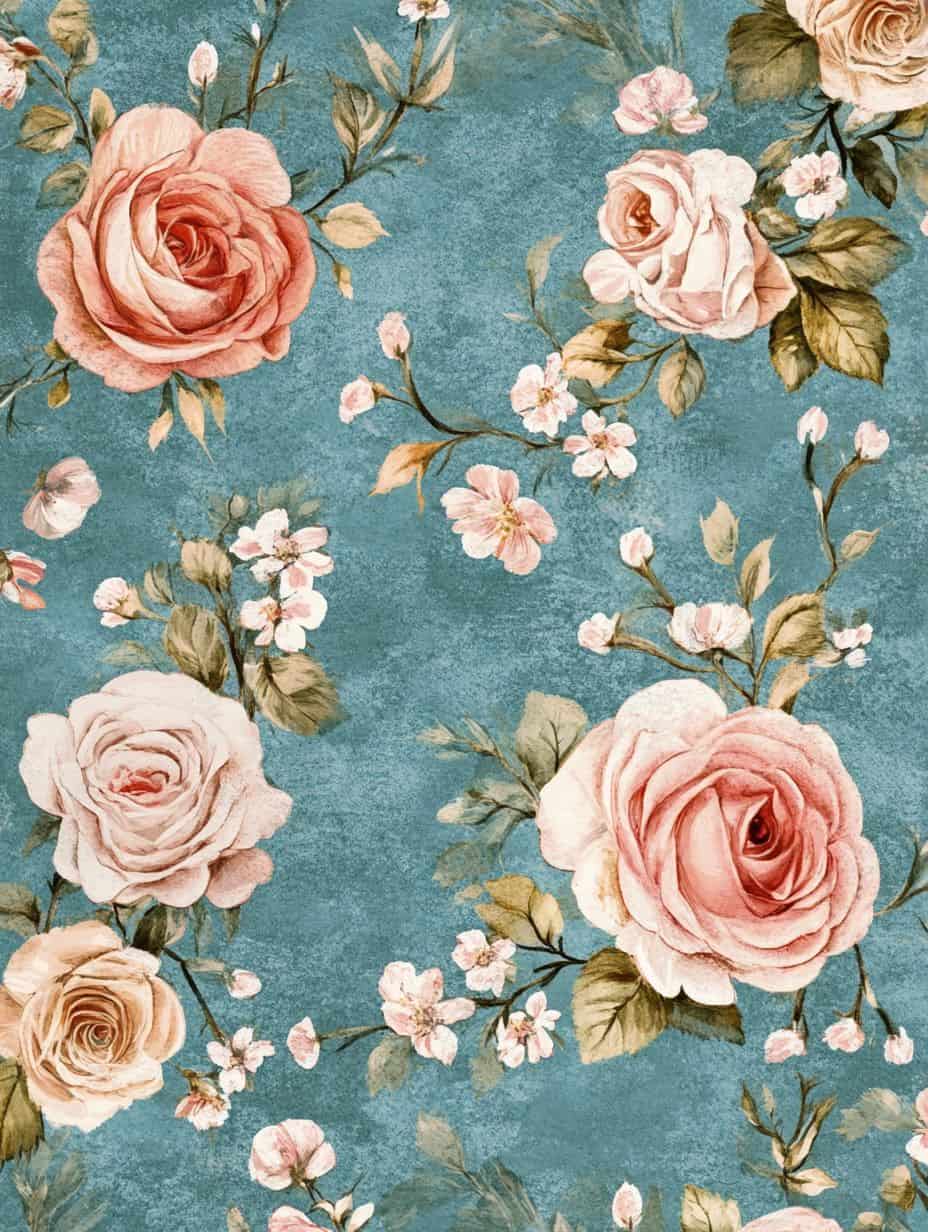 75 Charming Vintage Floral Digital Papers {Free} - The Sketch & Doodle Club