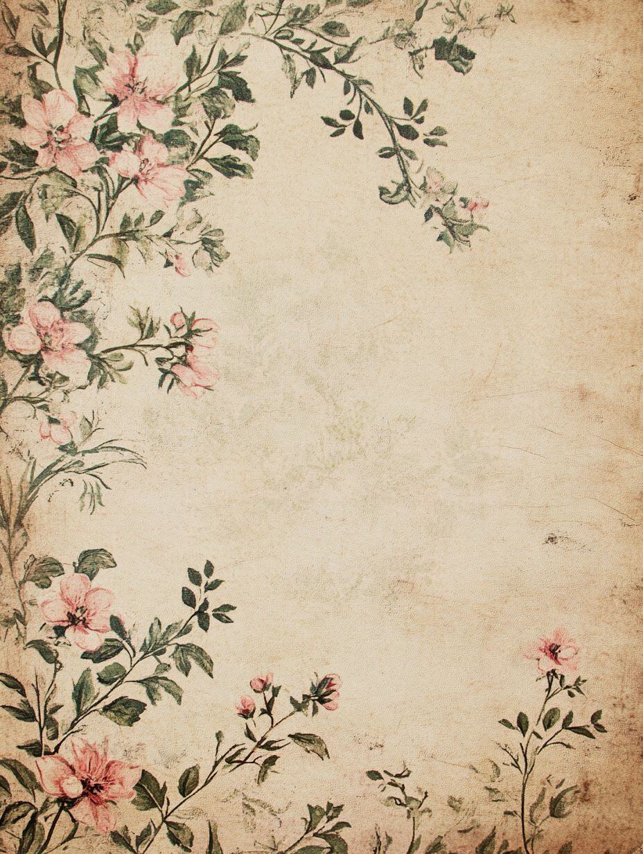 75 Charming Vintage Floral Digital Papers {Free} - The Sketch & Doodle Club