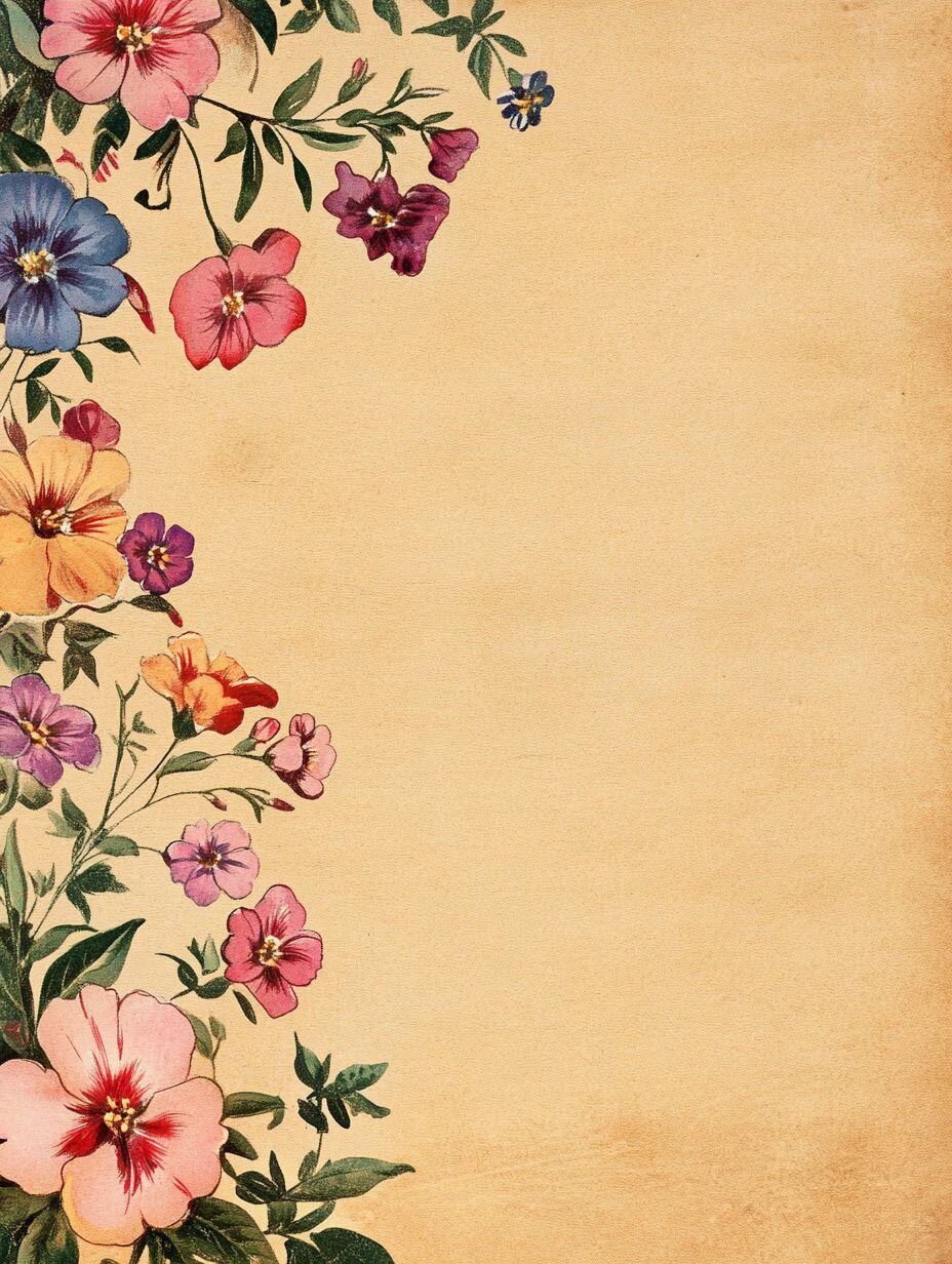 75 Charming Vintage Floral Digital Papers {Free} - The Sketch & Doodle Club