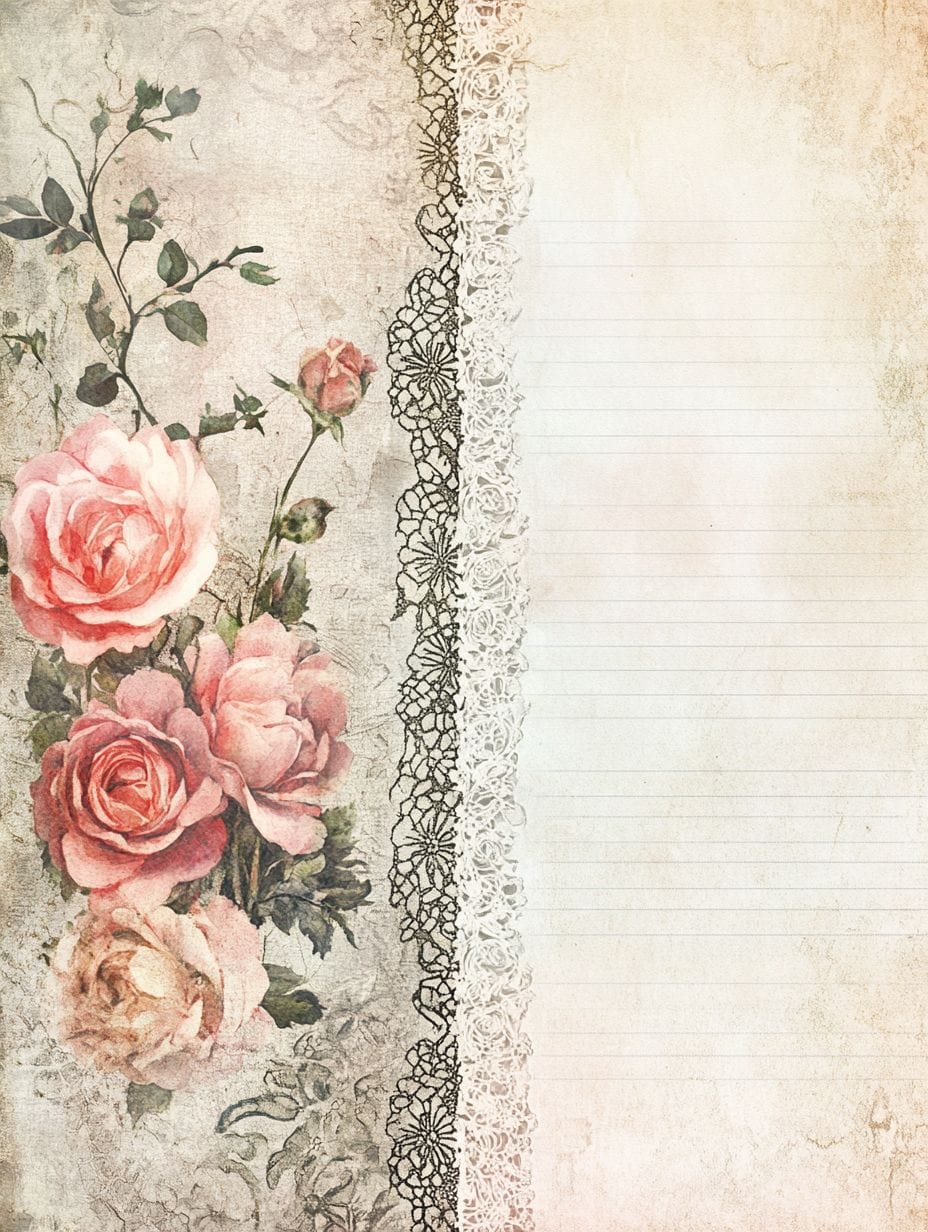 75 Charming Vintage Floral Digital Papers {Free} - The Sketch & Doodle Club
