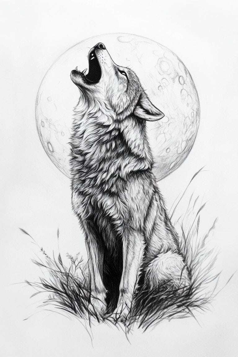 50+ Wolf Drawing Ideas to Unleash Your Artistic Wild Side - The Sketch ...