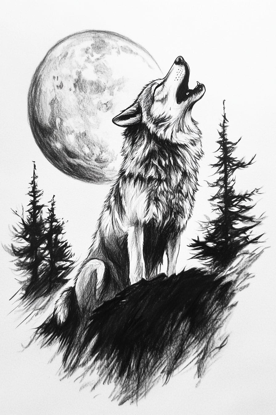 50+ Wolf Drawing Ideas to Unleash Your Artistic Wild Side - The Sketch ...